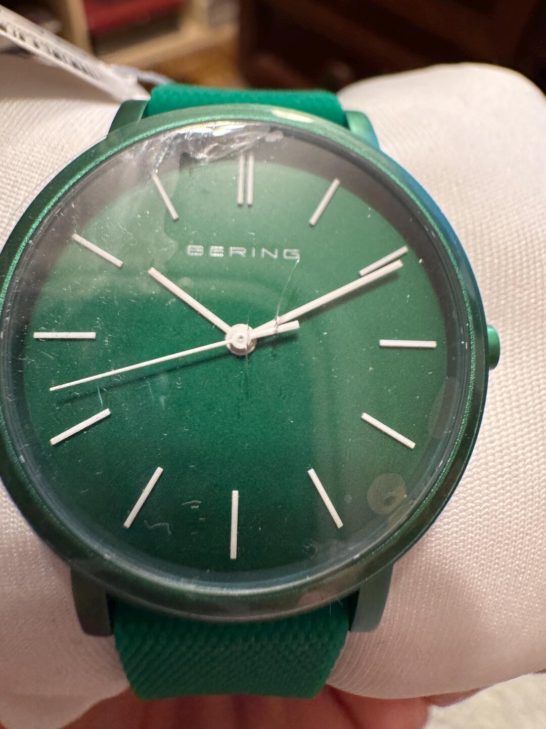 Bering Time Watch - Green Dial and Mesh Band - True Aurora Unisex - Etsy