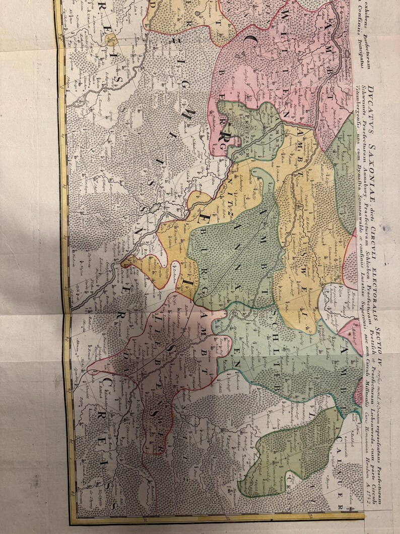 Germany Homann Map 1752 - 2 Parts - Vintage Map - Etsy