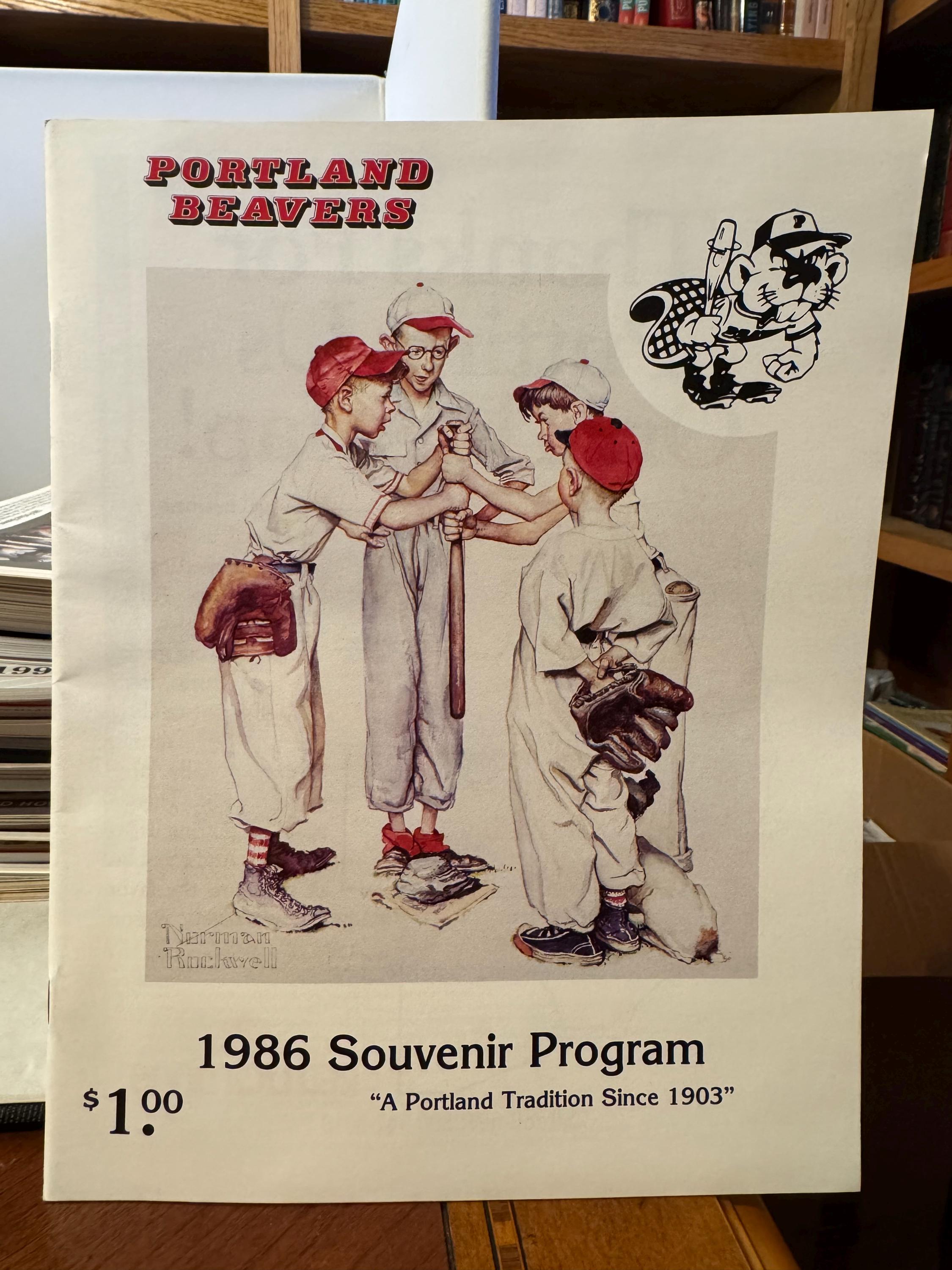 Portland Beavers 1986 Souvenir Program - Etsy