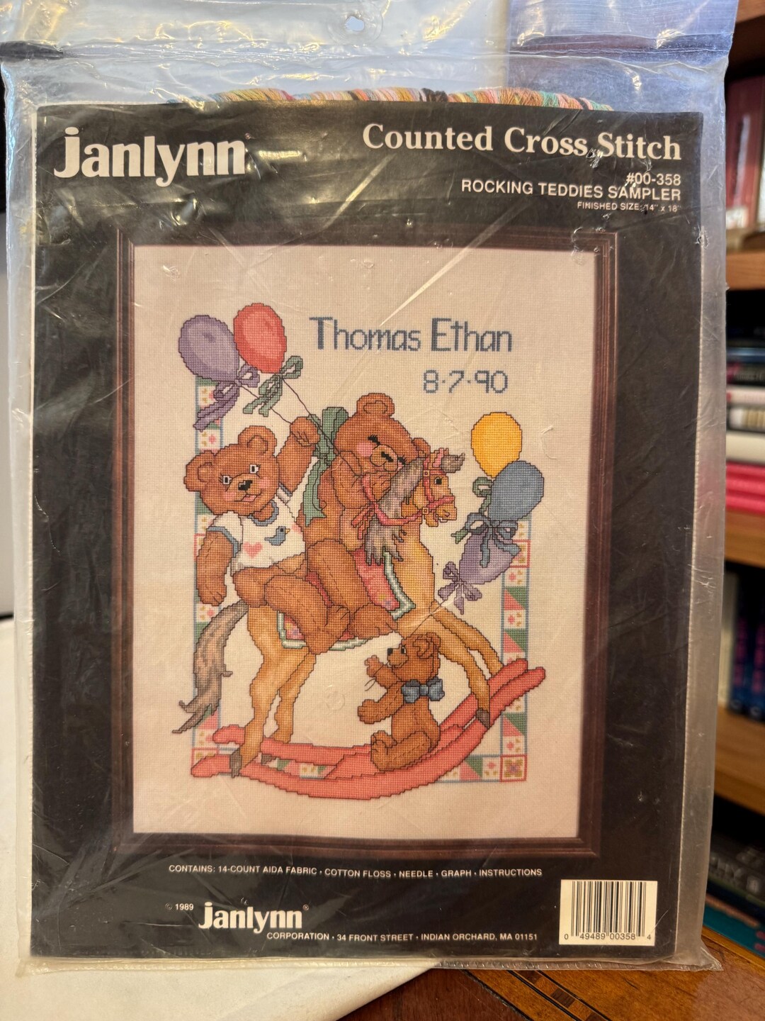 Janlynn Counted Cross Stitch Kit #00-358 - Rocking Teddies Sampler ...