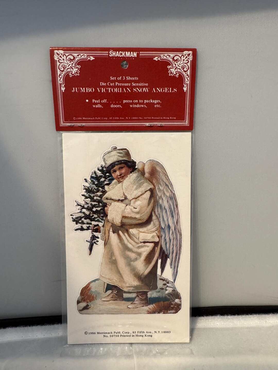 1986 Jumbo Victorian Snow Angels Stickers - Set of 3 Sheets - Unopened ...