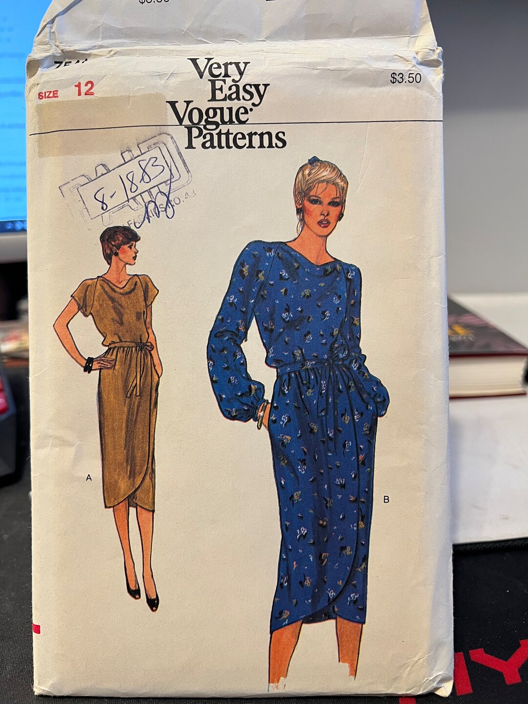 Vogue Patterns 7541 - Misses' Dress and Belt Size 12 - Etsy
