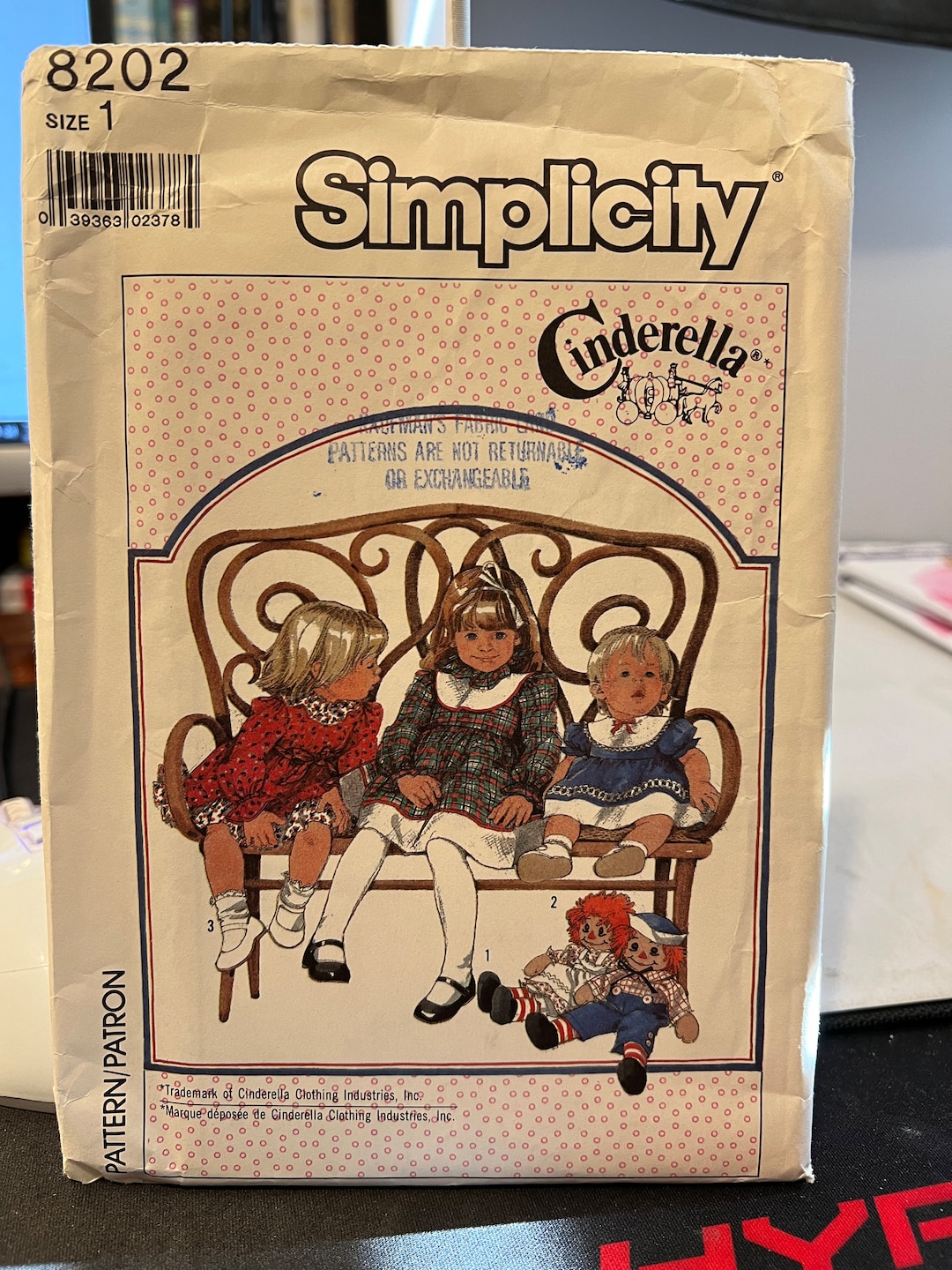Simplicity Pattern 8202 - Cinderella - Toddler's Dress - Size 1 - Uncut ...