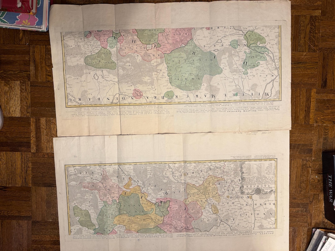 Germany Homann Map 1752 - 2 Parts - Vintage Map - Etsy