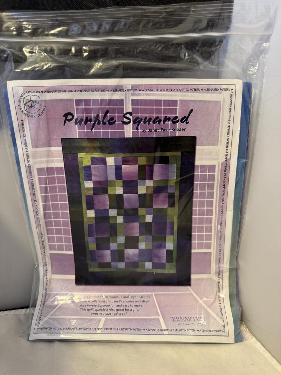 Keepsake Quilting - Purple Squared Kit #2990 by Janet Page Kessler - Etsy