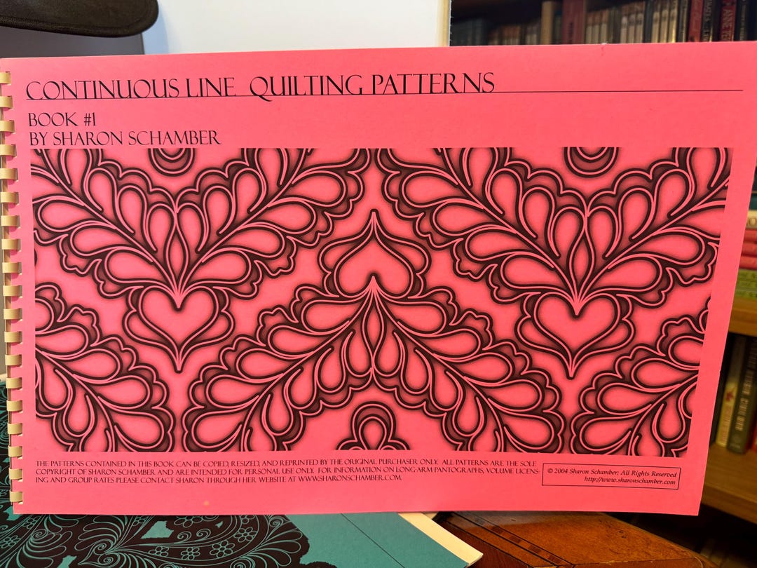 Continuous Line Quilting Patterns Book #1 by Sharon Schamber - Etsy