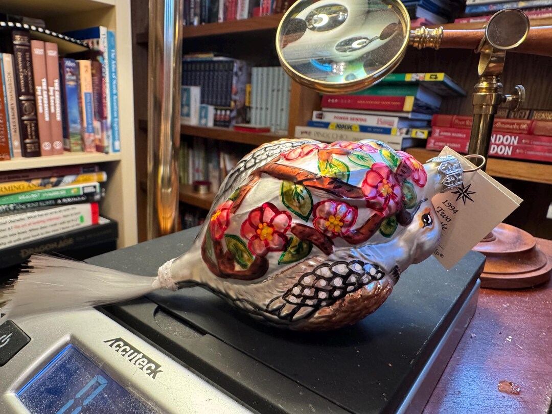 Christopher Radko - "two Turtle Doves" Ornament - 7.5" Tall - Etsy