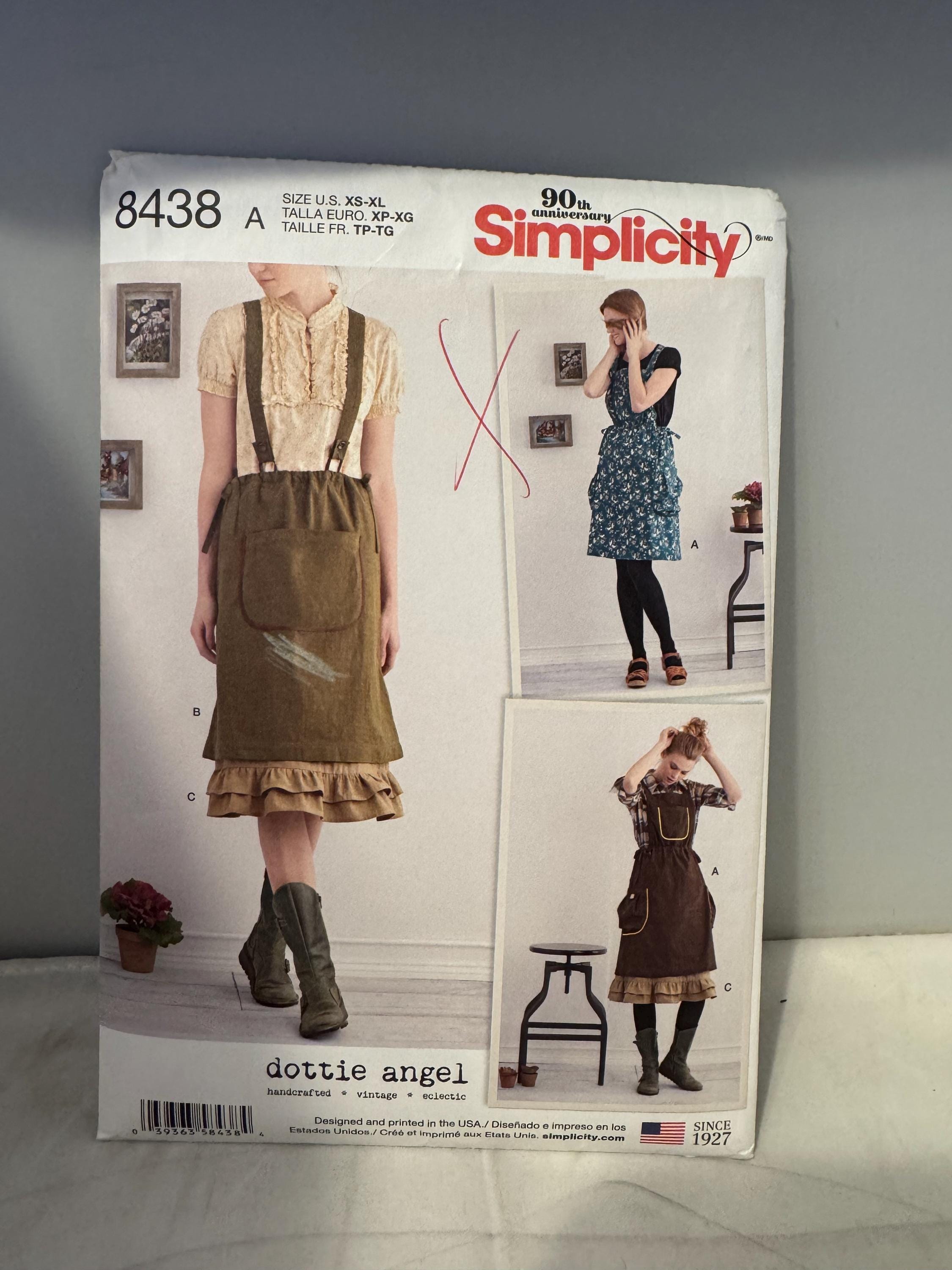 Simplicity Pattern 8438 Size A (XS-XL) - Misses' Jumper, Skirt With Removable Suspenders and ...