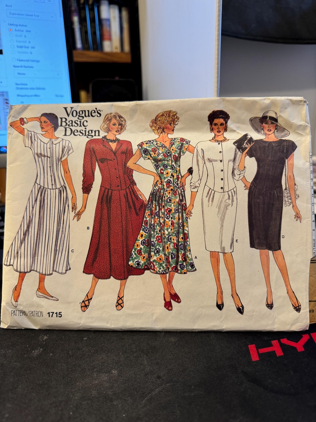 Vogue's Basic Design Pattern 1715 - Misses' Dress - Uncut - Size 12-14 ...