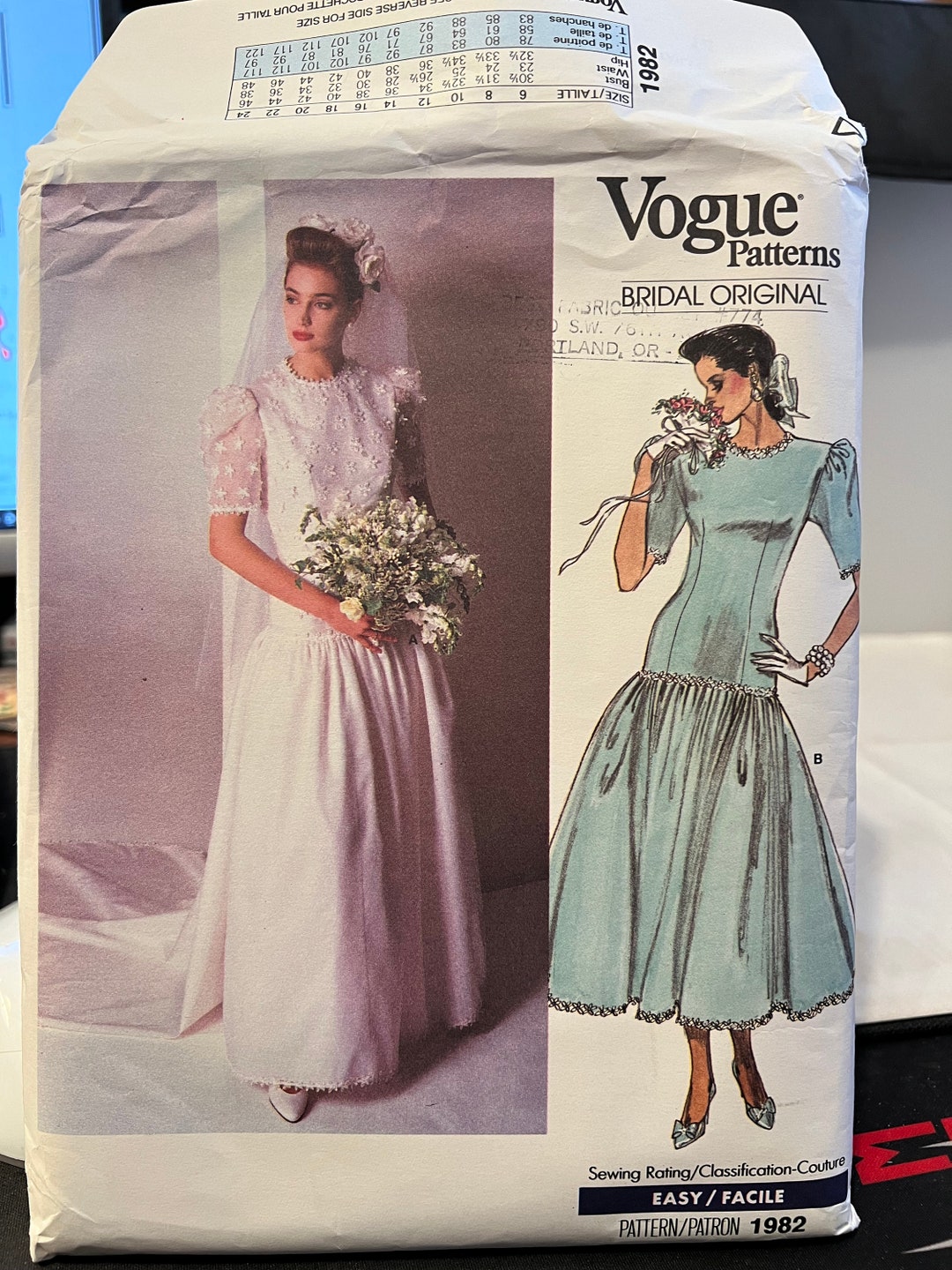 Vogue Patterns Bridal Original Patterns 1982 - Misses' Dress ...