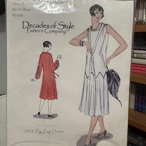 Decades of Style Pattern Company - 1925 Zig Zag Dress - 2502A - 30"-34 ...