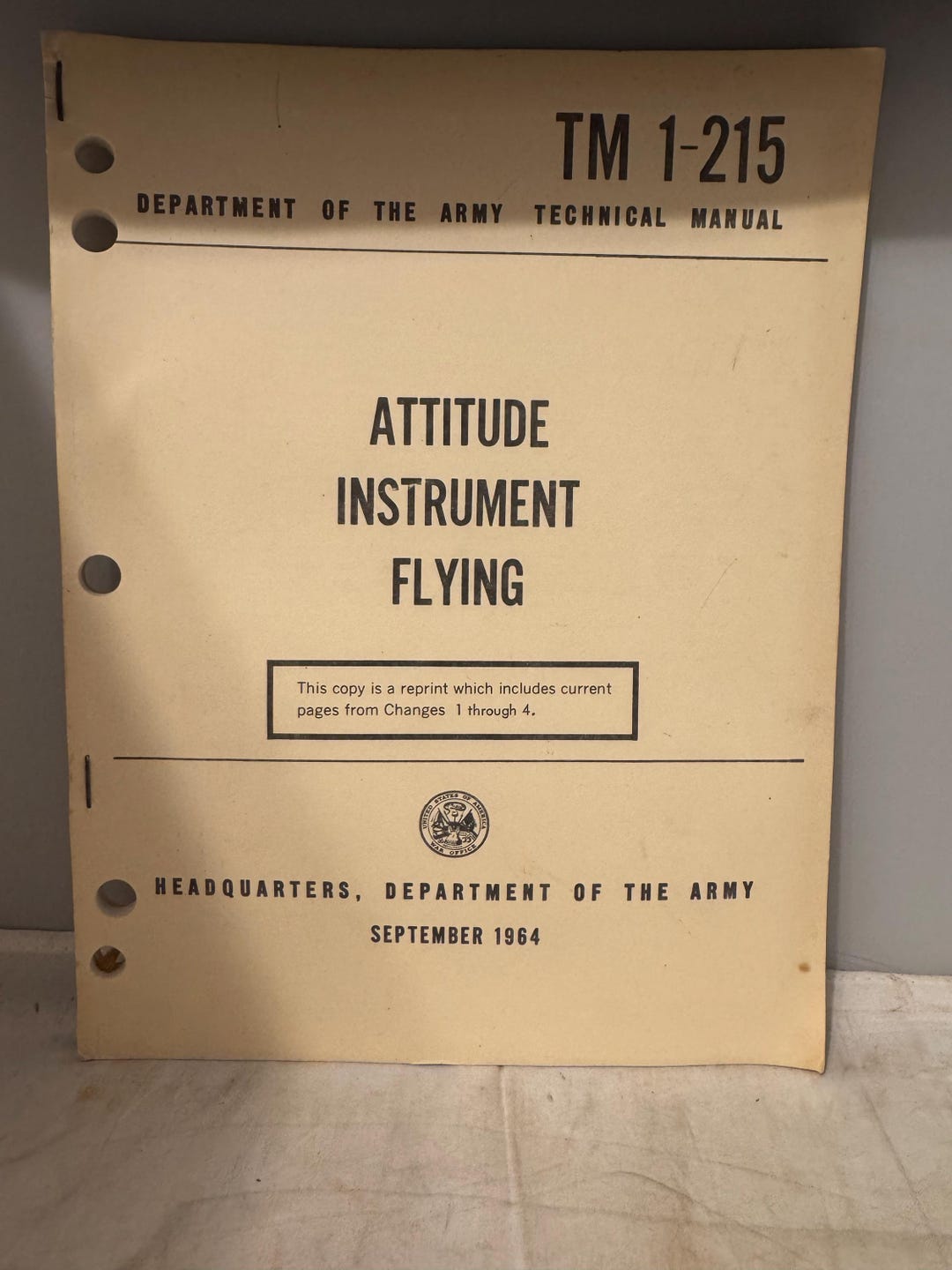 Attitude Instrument Flying TM 1-125 - Used - Etsy