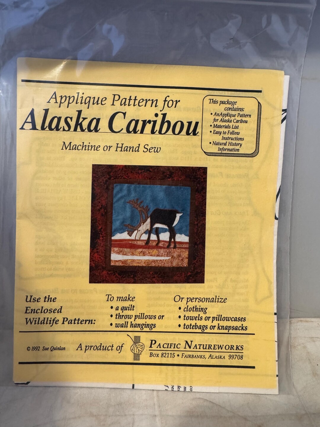 Applique Pattern for Alaska Caribou - Machine or Hand Sew - New - Etsy