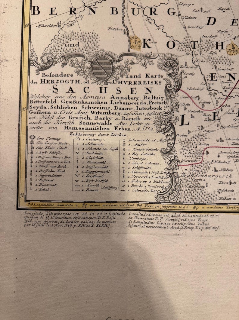 Germany Homann Map 1752 - 2 Parts - Vintage Map - Etsy