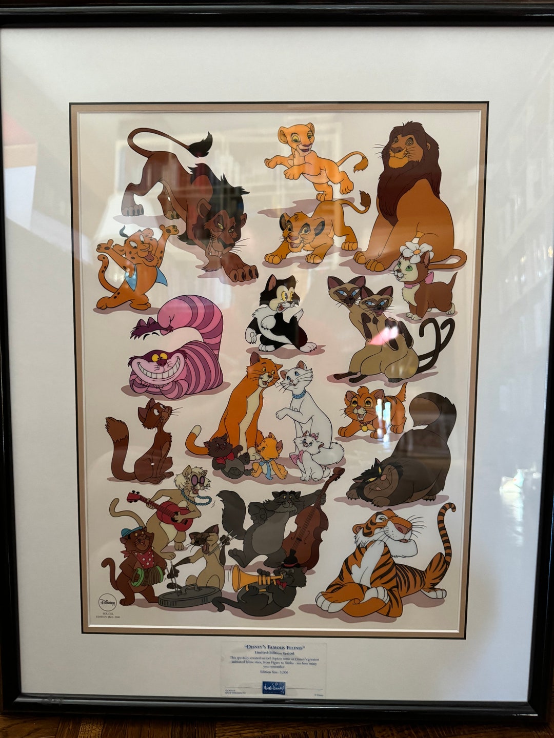Walt Disney Studio's Animation Art Sericel "disney's Famous Felines" LE ...