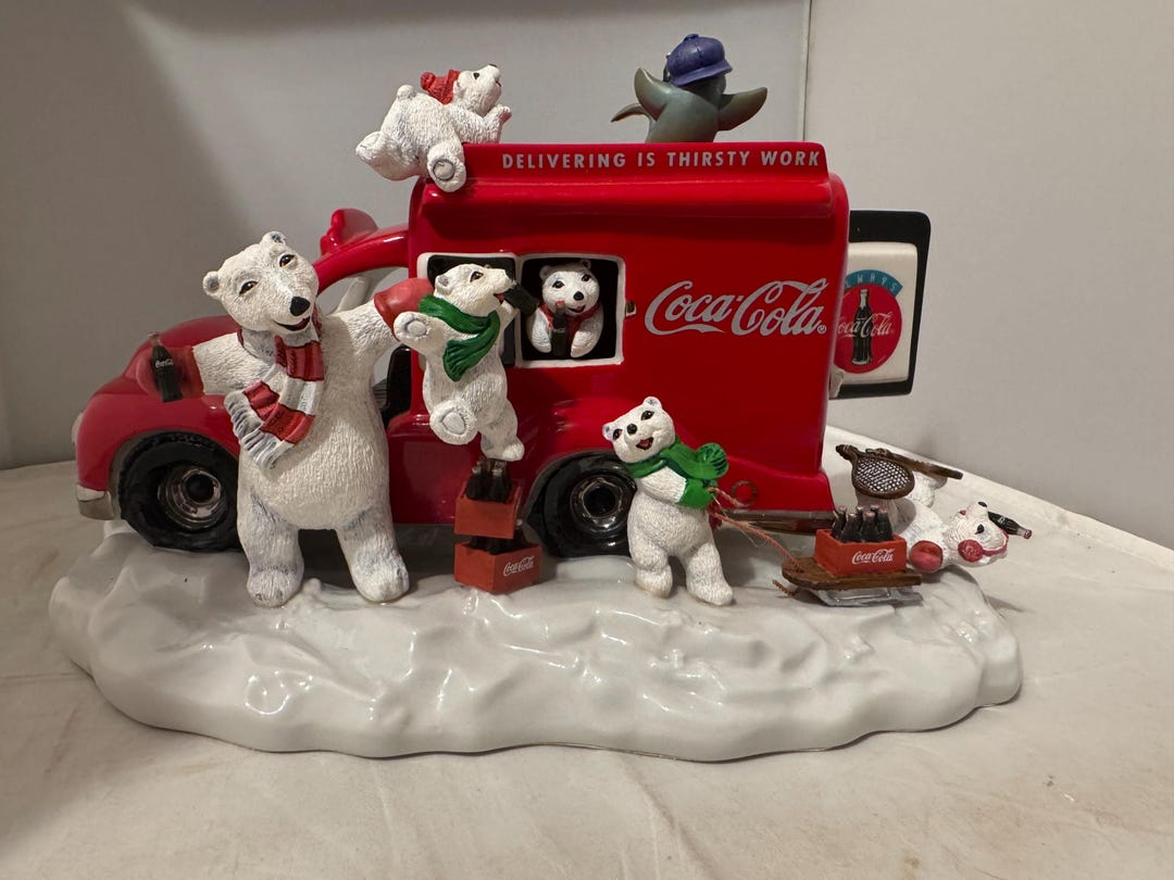 1998 Coca Cola Always Franklin Mint Wind up Musical Motion Sculpture ...