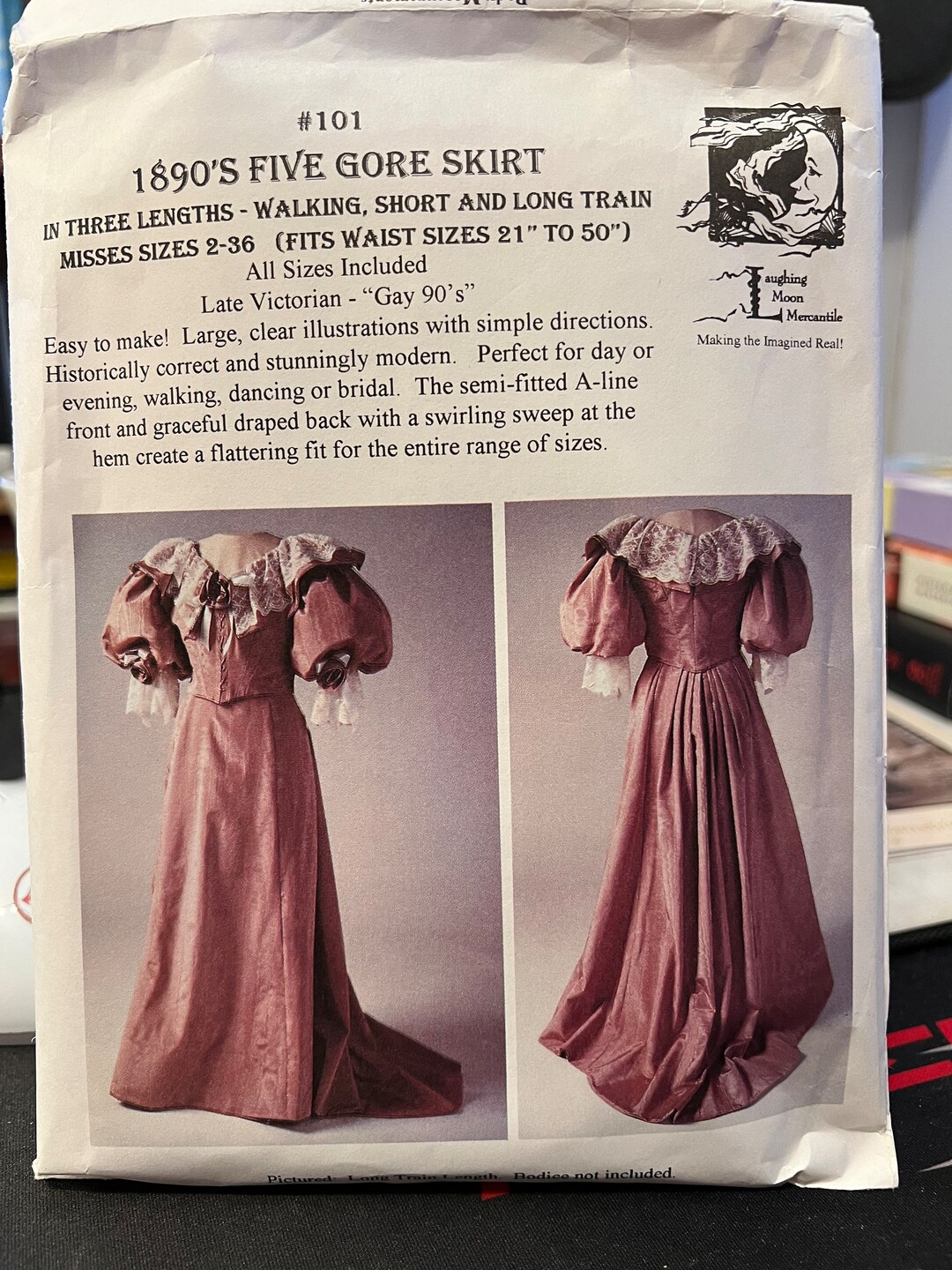 Laughing Moon Mercantile #101 - 1890's Five Gore Skirt in Three Lengths ...