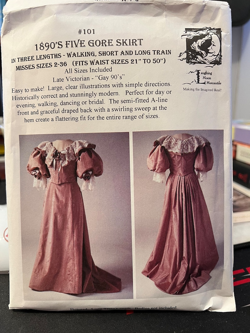 Laughing Moon Mercantile #101 - 1890's Five Gore Skirt in Three Lengths ...
