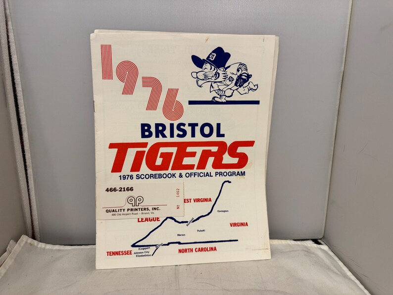 1976 Bristol Tigers Scorebook & Official Program - Etsy