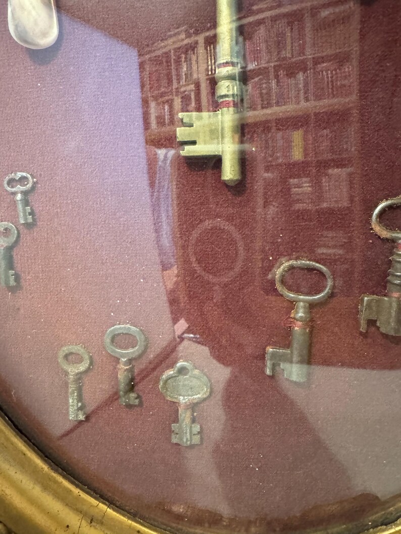 Vintage Framed Keys / Glasses / Barber Razor - Etsy