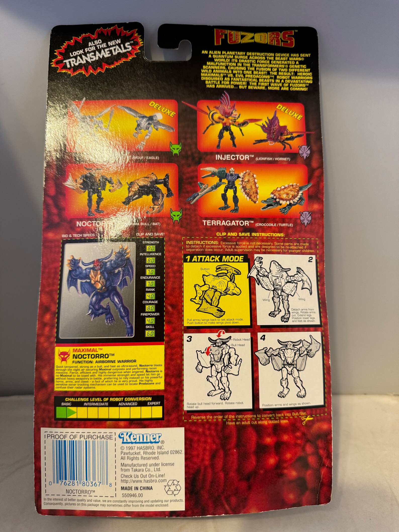 Transformers - Beast Wars - Deluxe Fuzors - Brahma Bull/bat Becomes ...