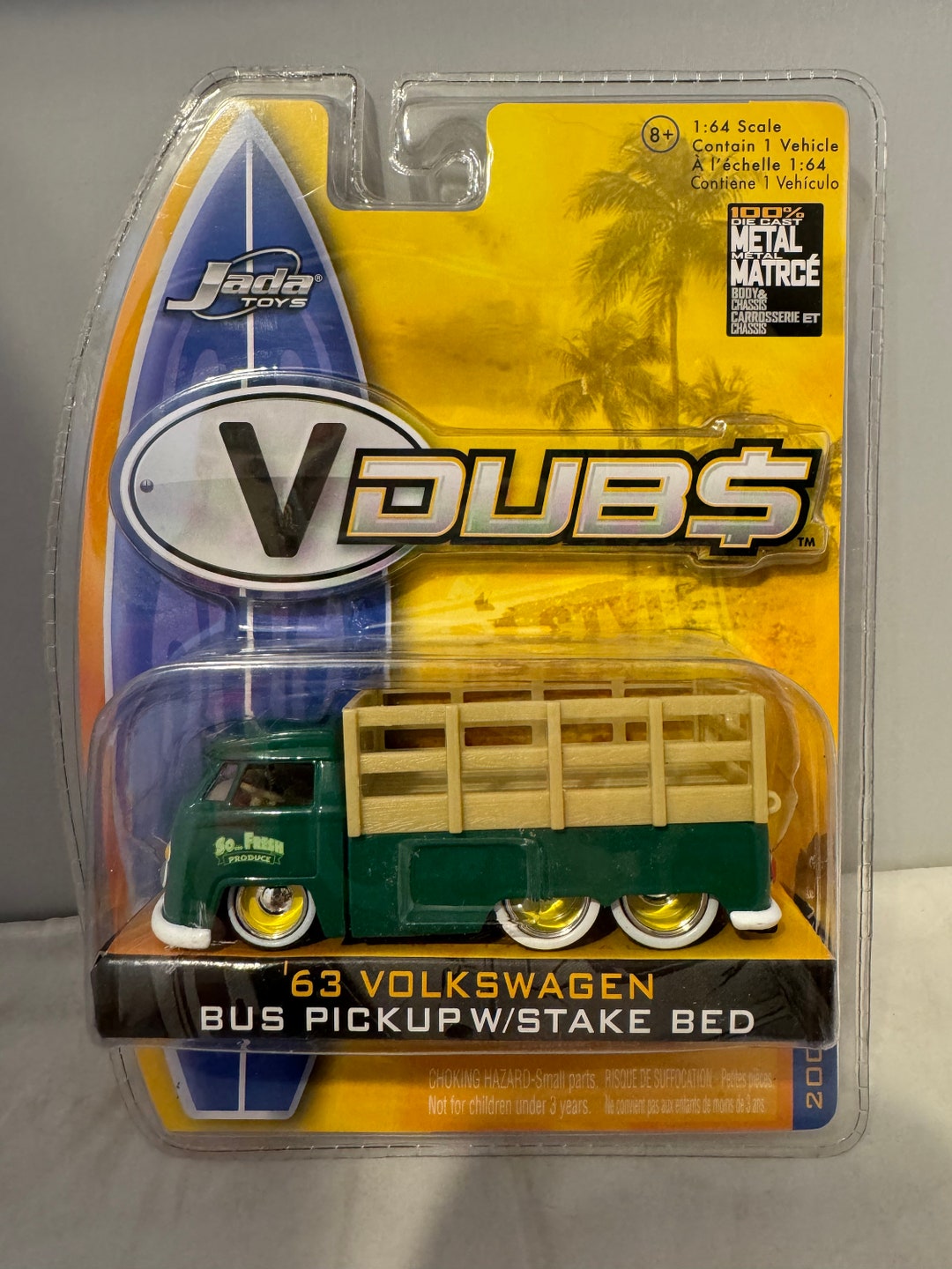 Jada Toys - V Dubs - '63 Volkswagen Bus Pickup W/stake Bed - New - Etsy