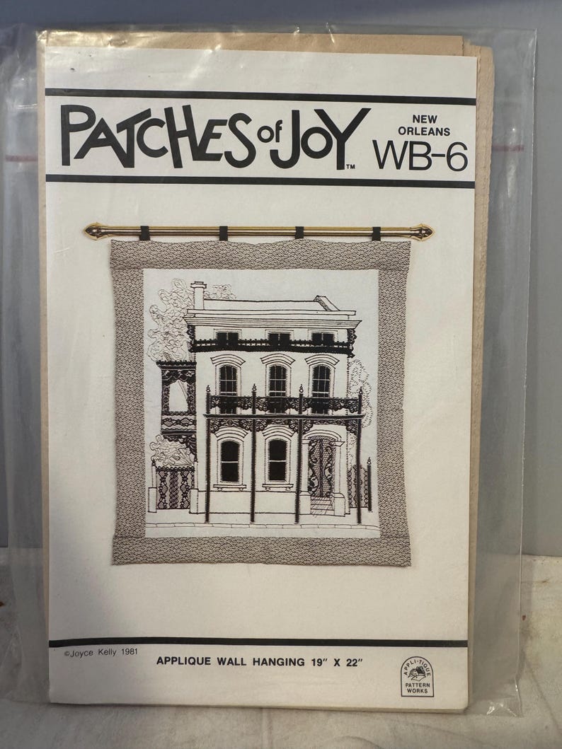 Patches of Joy Patterns WB-6 - New Orleans - Applique Wall Hanging 19 ...