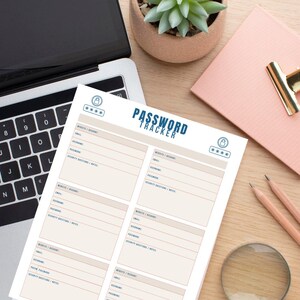Printable Password Log Organizer Password Sheet Journal Book User Login ...