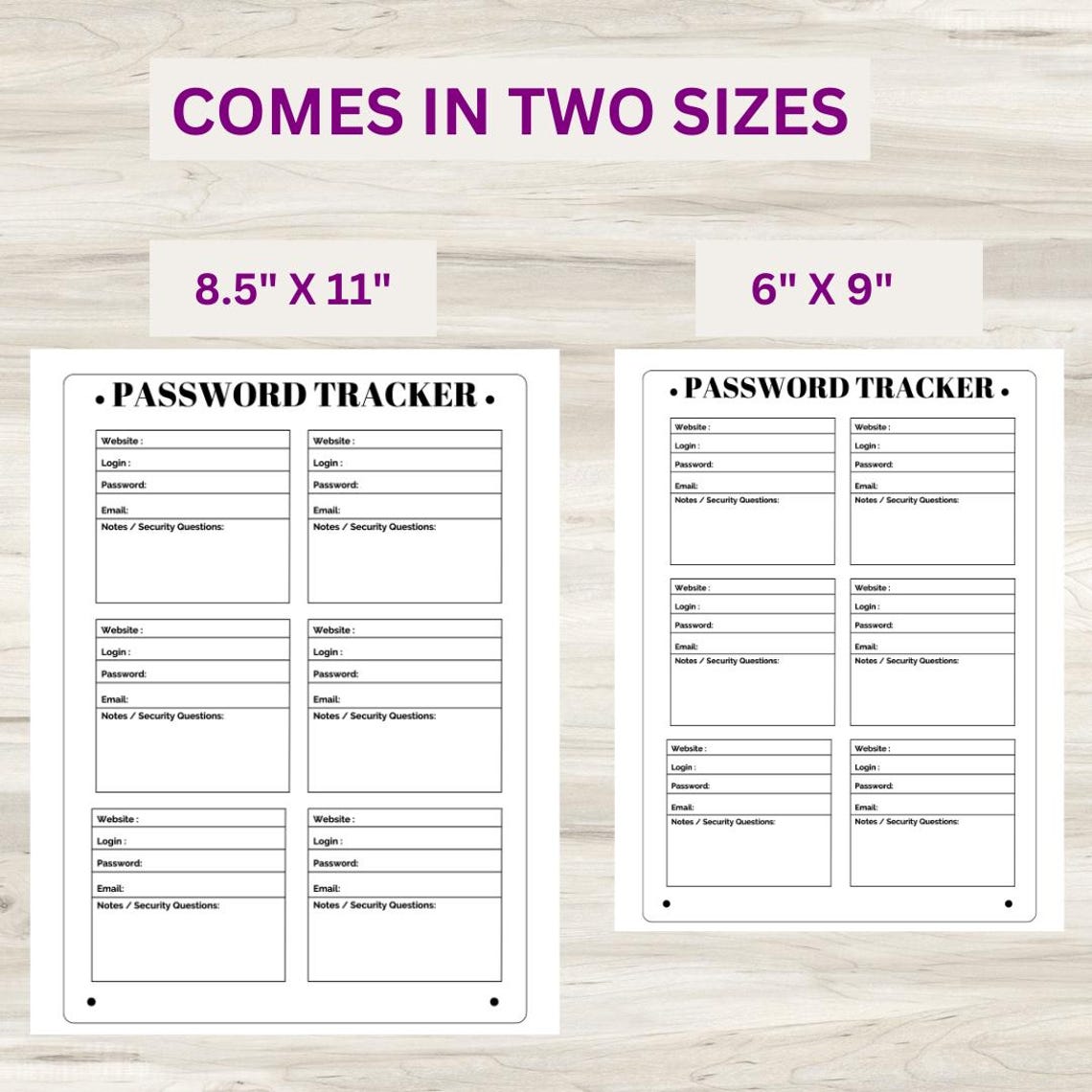Printable Password Log Organizer Password Sheet Journal Book User Login ...