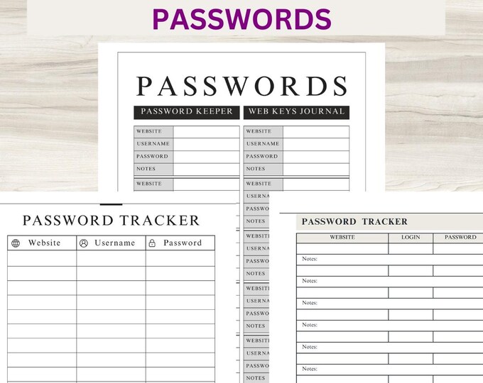 Password Template Spreadsheet Password Tracker List Google Sheets Password Template Excel ...