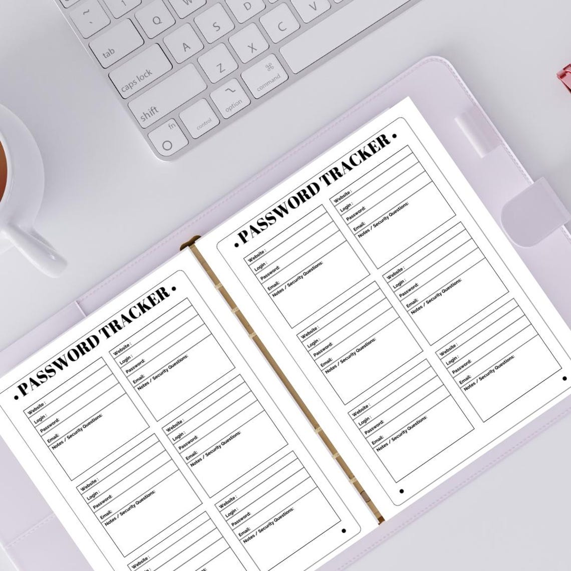 Printable Password Log Organizer Password Sheet Journal Book User Login ...