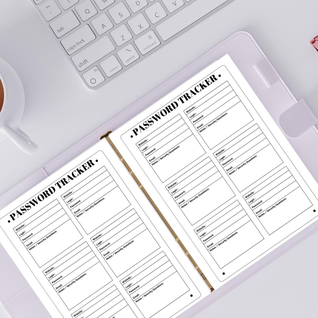 Printable Password Log Organizer Password Sheet Journal Book User Login ...