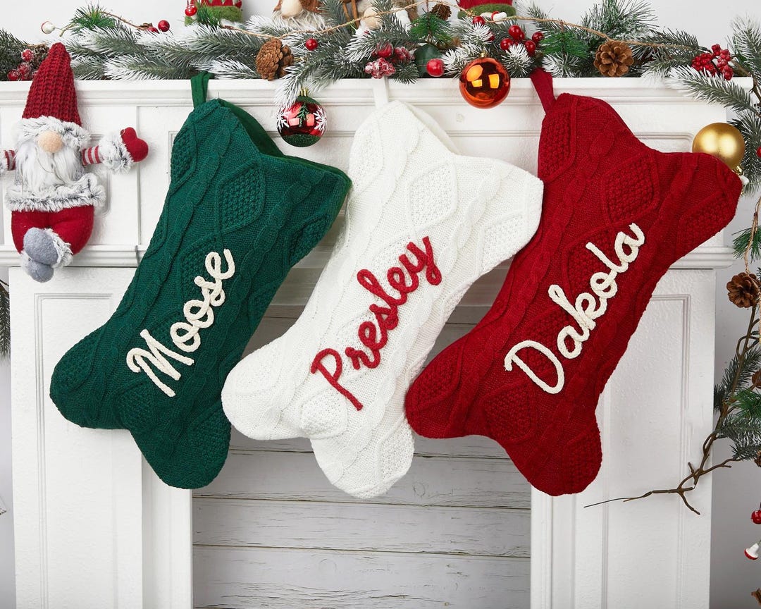 Personalized Christmas Stockings, 2025 Knitted Christmas Stockings With ...
