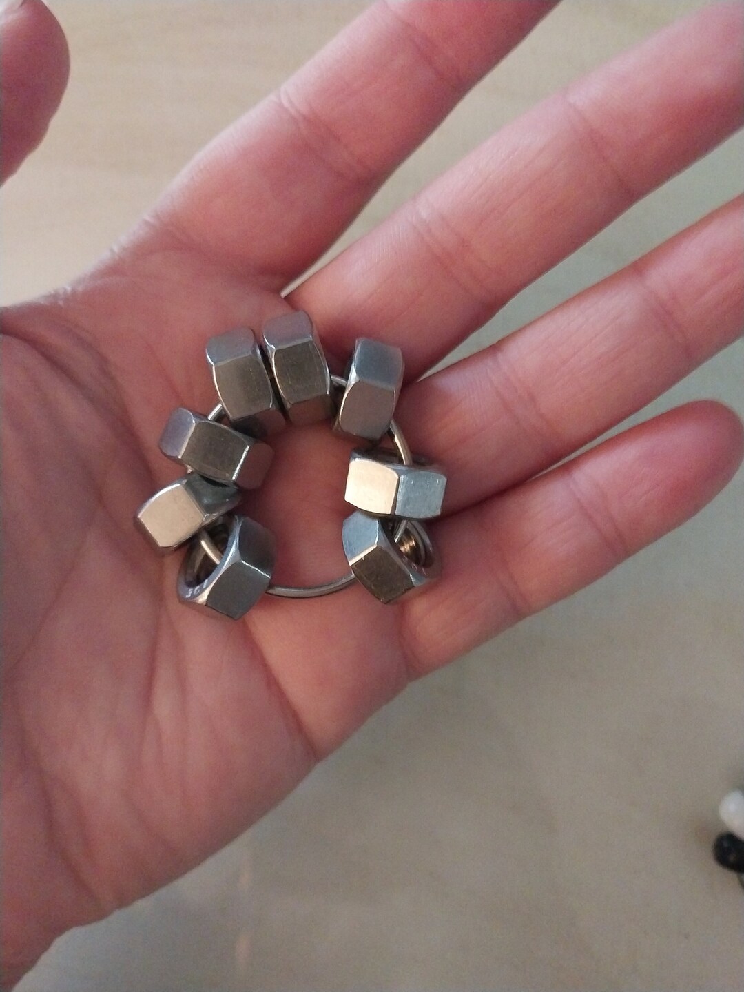 Hex Nut Single Ring Finger Fidget Heavy Weight and Noisy - Etsy