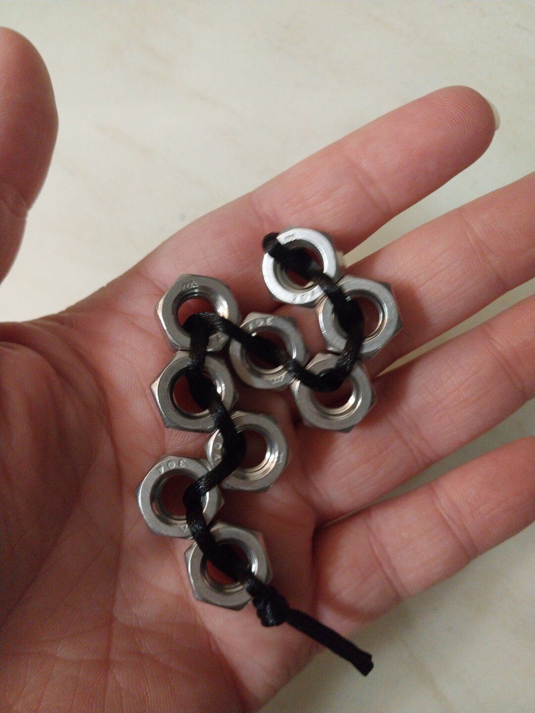 Weighted Hex Nut Rope Fidget With and Without Key Ring - Etsy