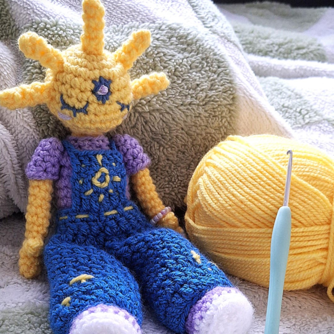 Sleepy Sun Crochet Pattern Plushie Sun Aesthetic Summer Plush Handmade ...