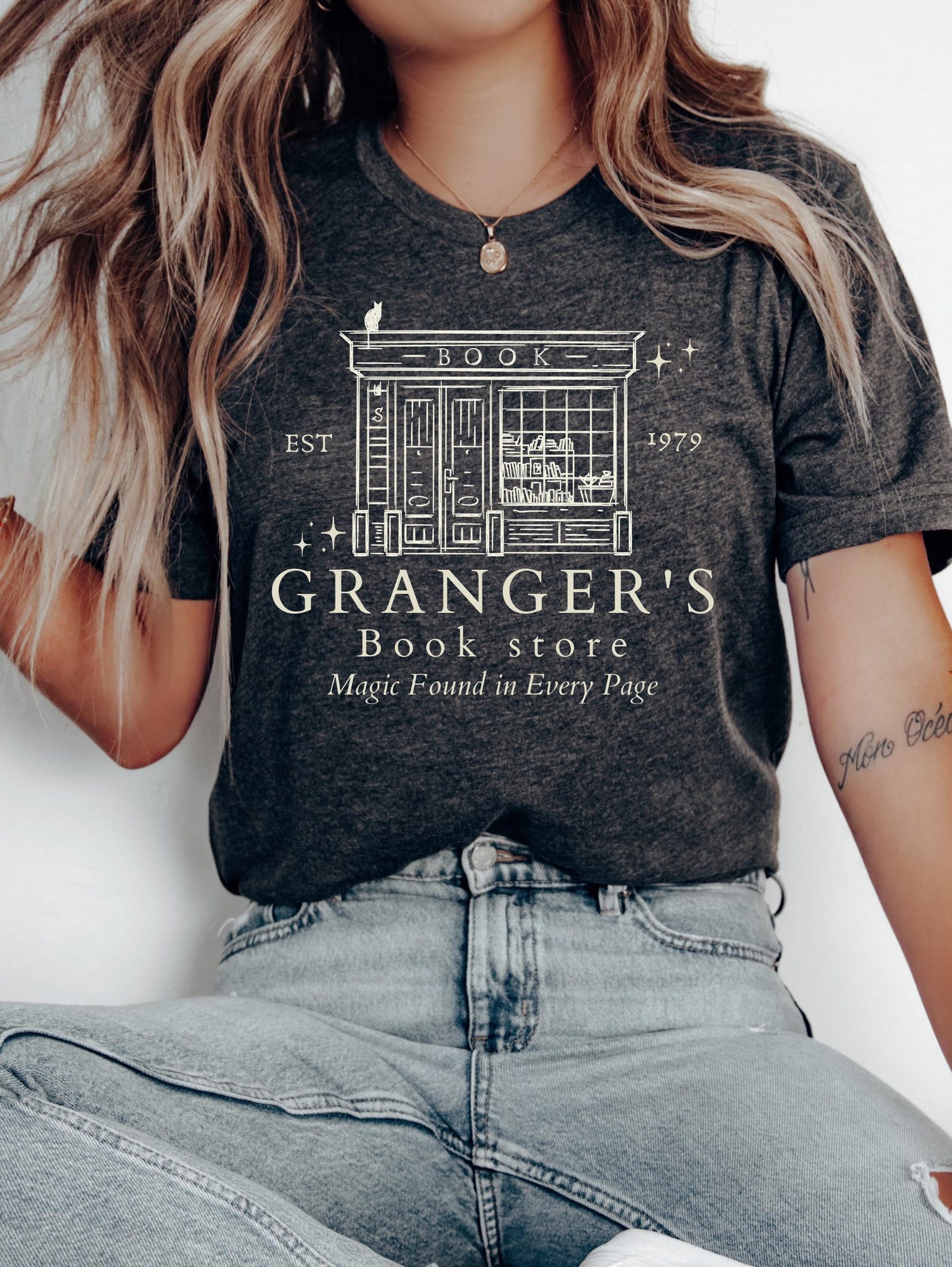 Granger Book Shop Logo T-shirt, Potterhead Shirt, Wizard Shirt, Wizard ...