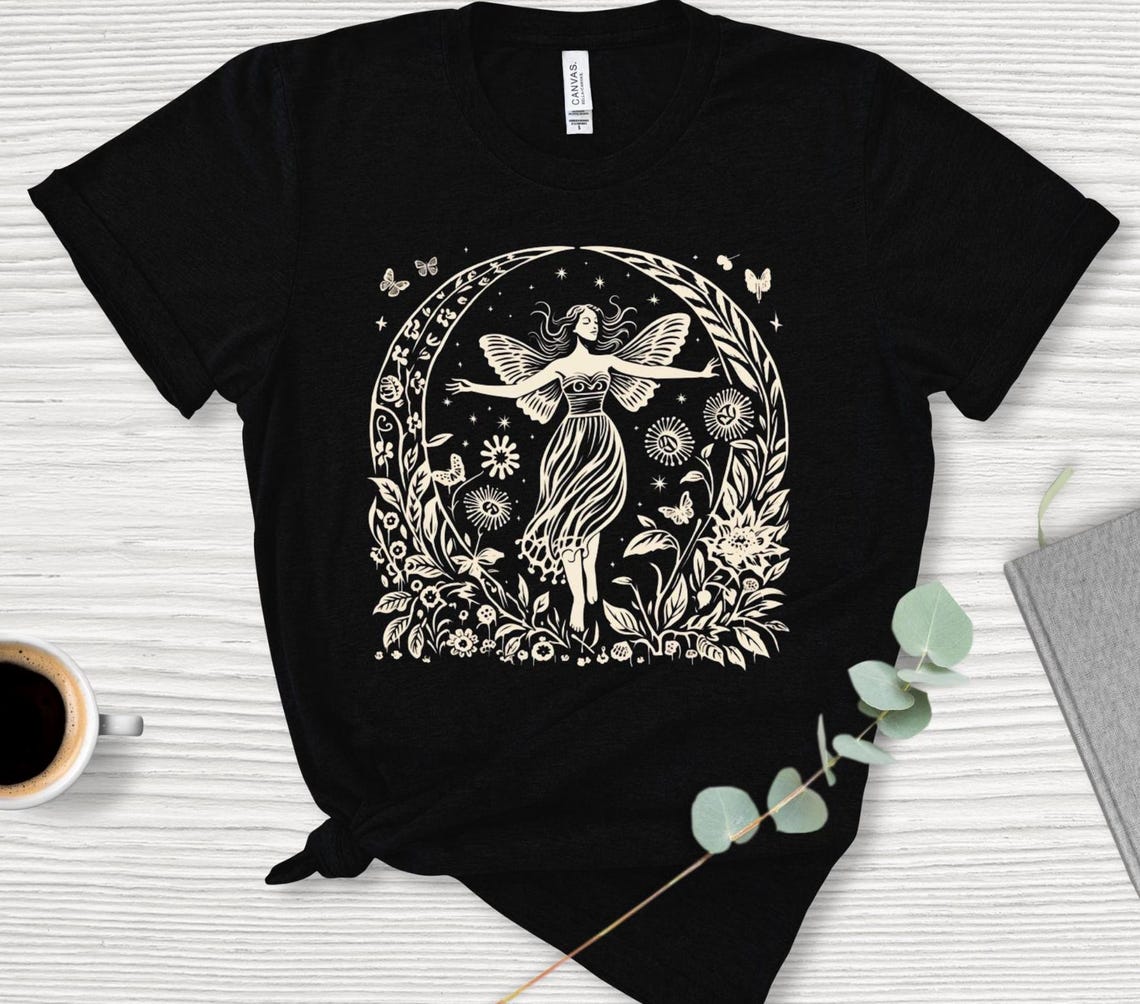 Vintage Fairycore Shirt, Whimsical Fairy Tshirt, Magic Fairies T-shirt ...