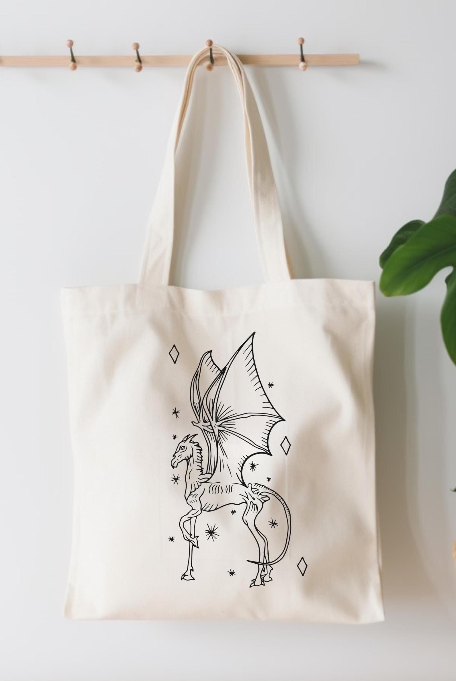 Thestrals Tote, Wizard Bag, Magical Beast Tote, Fantastic Beast Tote ...
