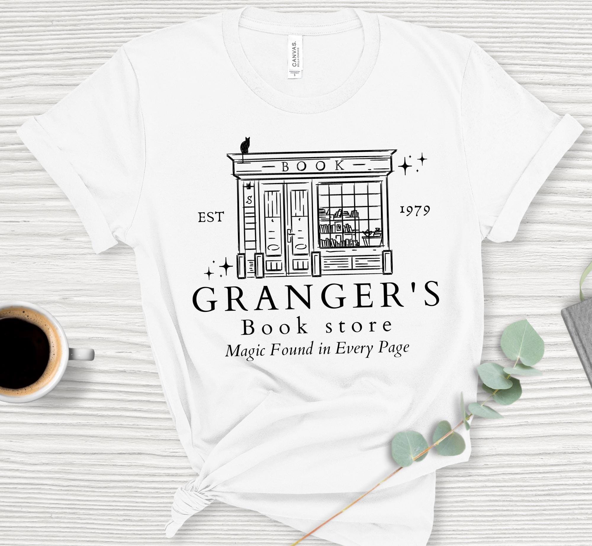 Granger Book Shop Logo T-shirt, Potterhead Shirt, Wizard Shirt, Wizard ...