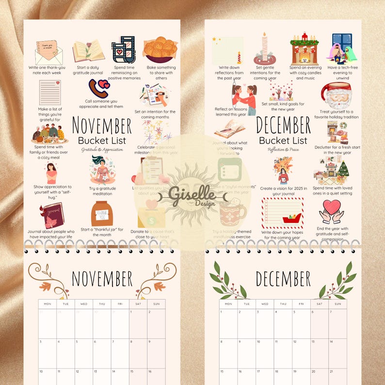 2025 Self-care Wall Calendar | Printable Mental Wellness Planner With ...