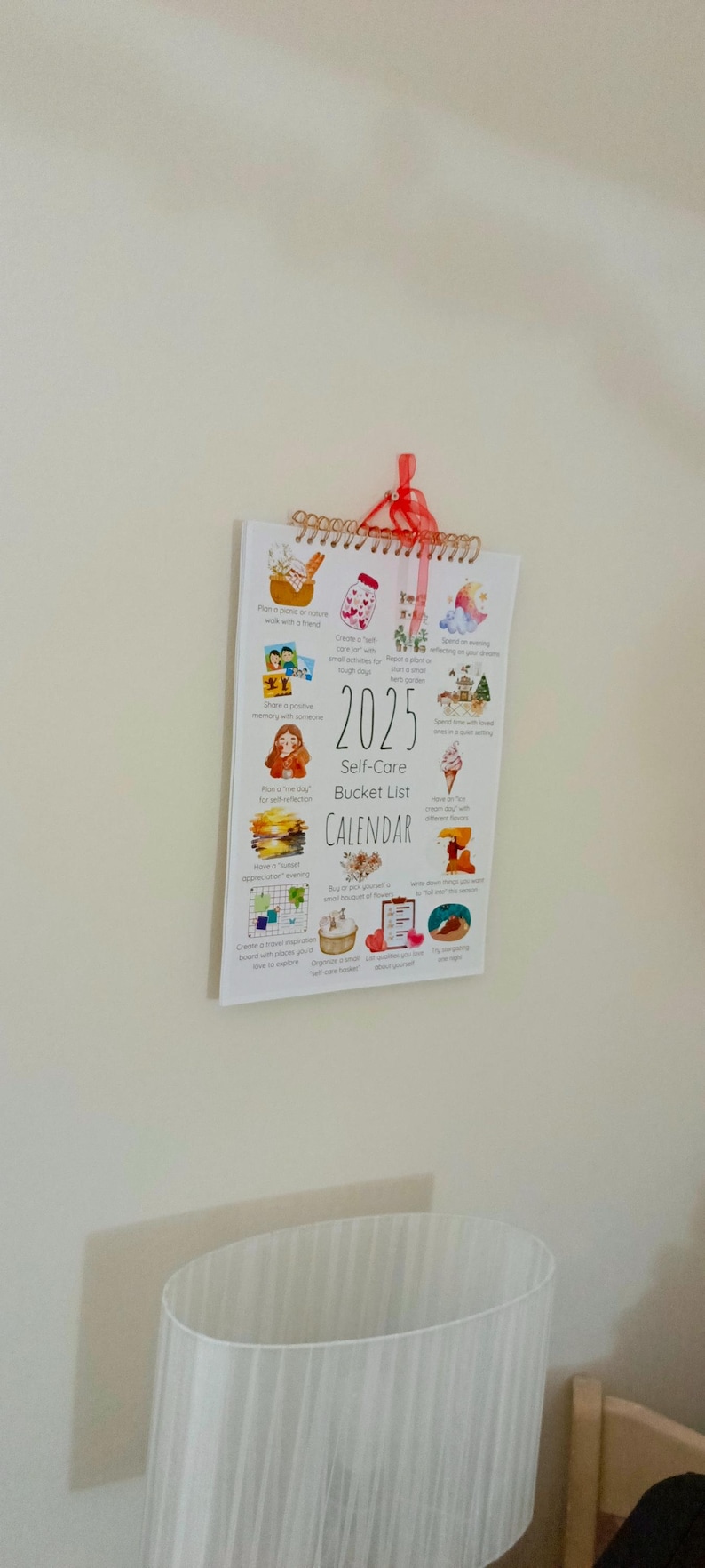 Self Care Calendar | Physical Version | Printed and Shipped - Etsy