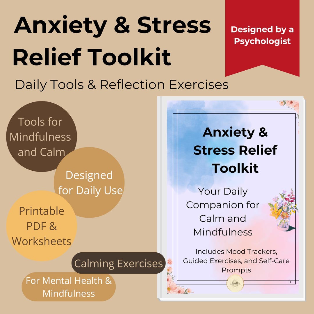 Anxiety and Stress Relief Toolkit – Printable Journal With Daily ...