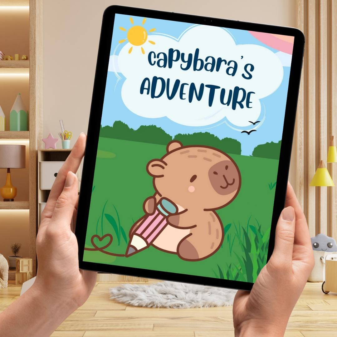 Fun Capybara Activity Book Learning Through Play Book - Etsy