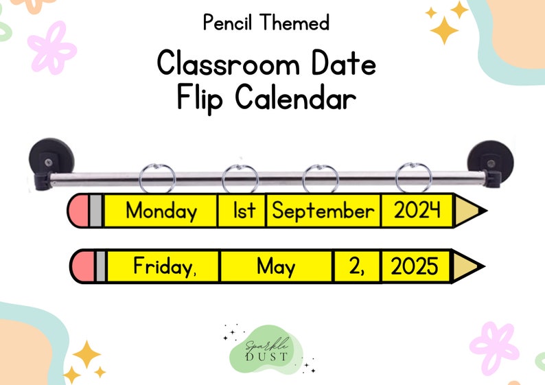 Flip Calendar | Digital Download | Classroom | Teacher Resources - Etsy