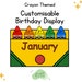 Customisable Crayon Birthday Display - Comic Sans - Etsy