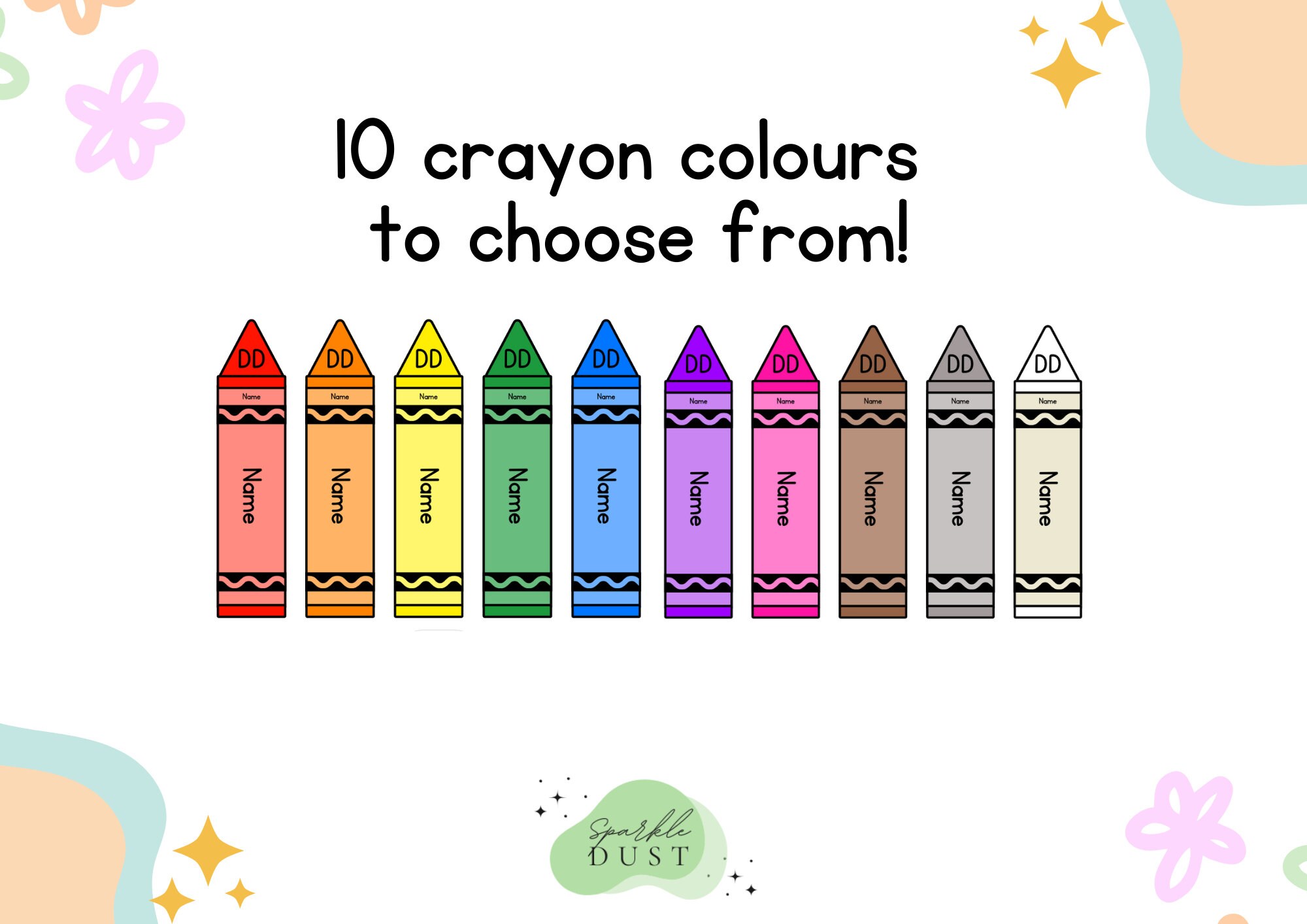 Customisable Crayon Birthday Display - KG Primary - Etsy