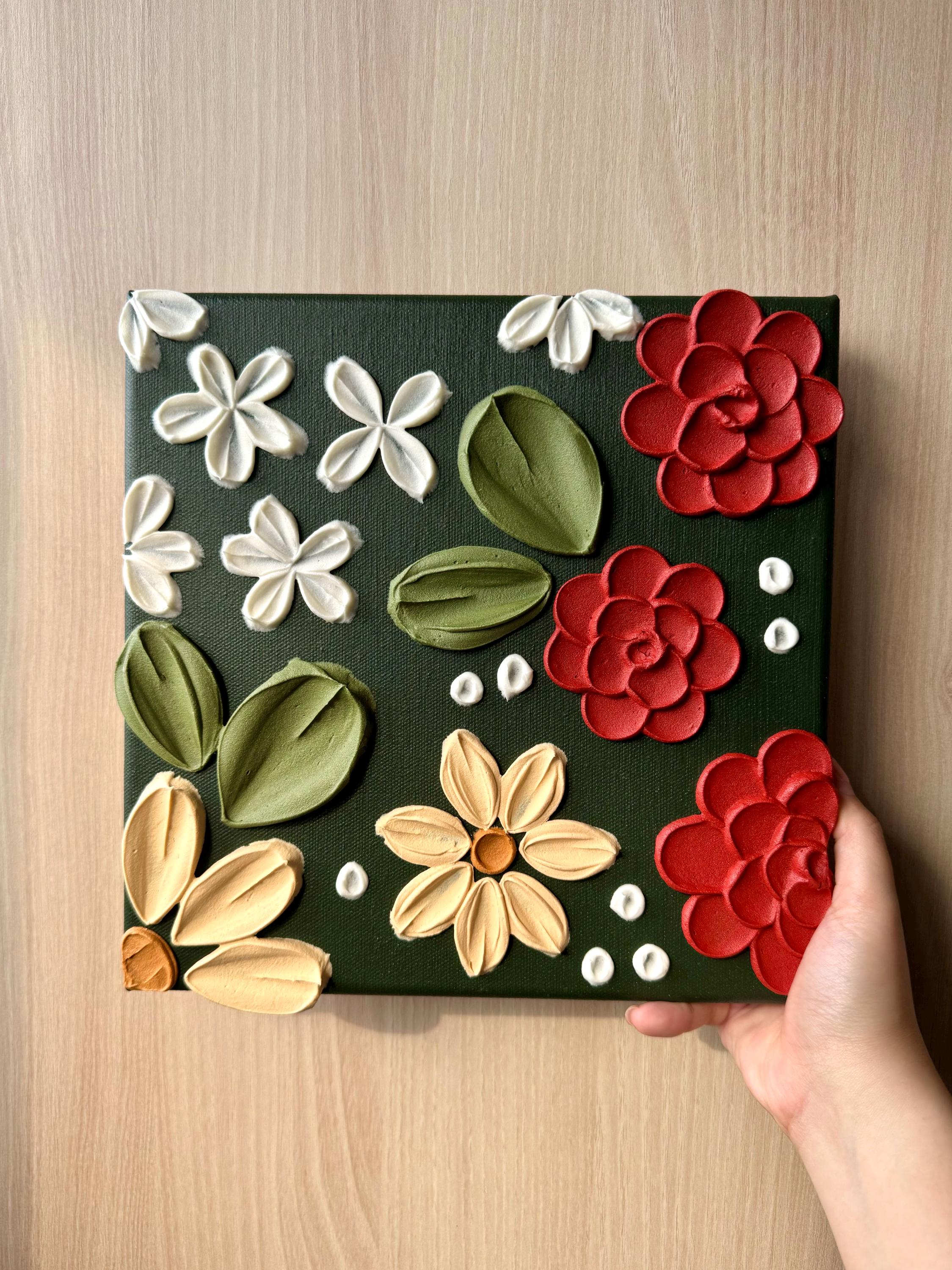 8/9 10x10 Floral Fall-inspired Autumn-inspired Textured Wall Room ...