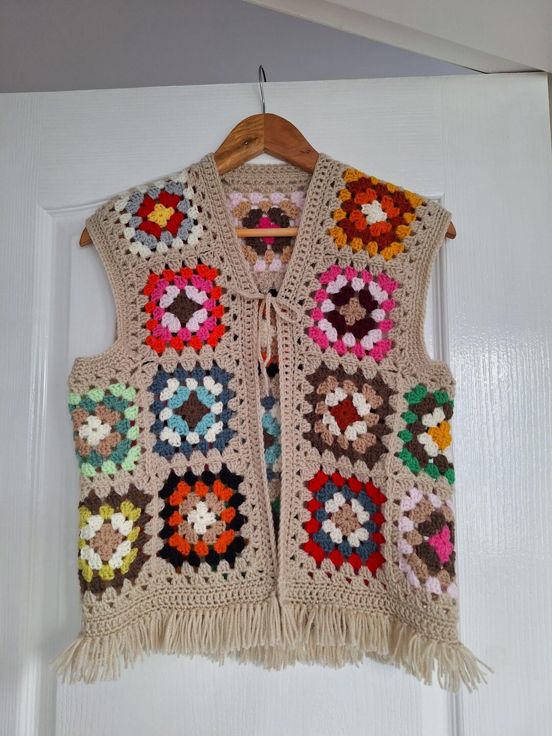 Colourful Crochet Waistcoat - Etsy