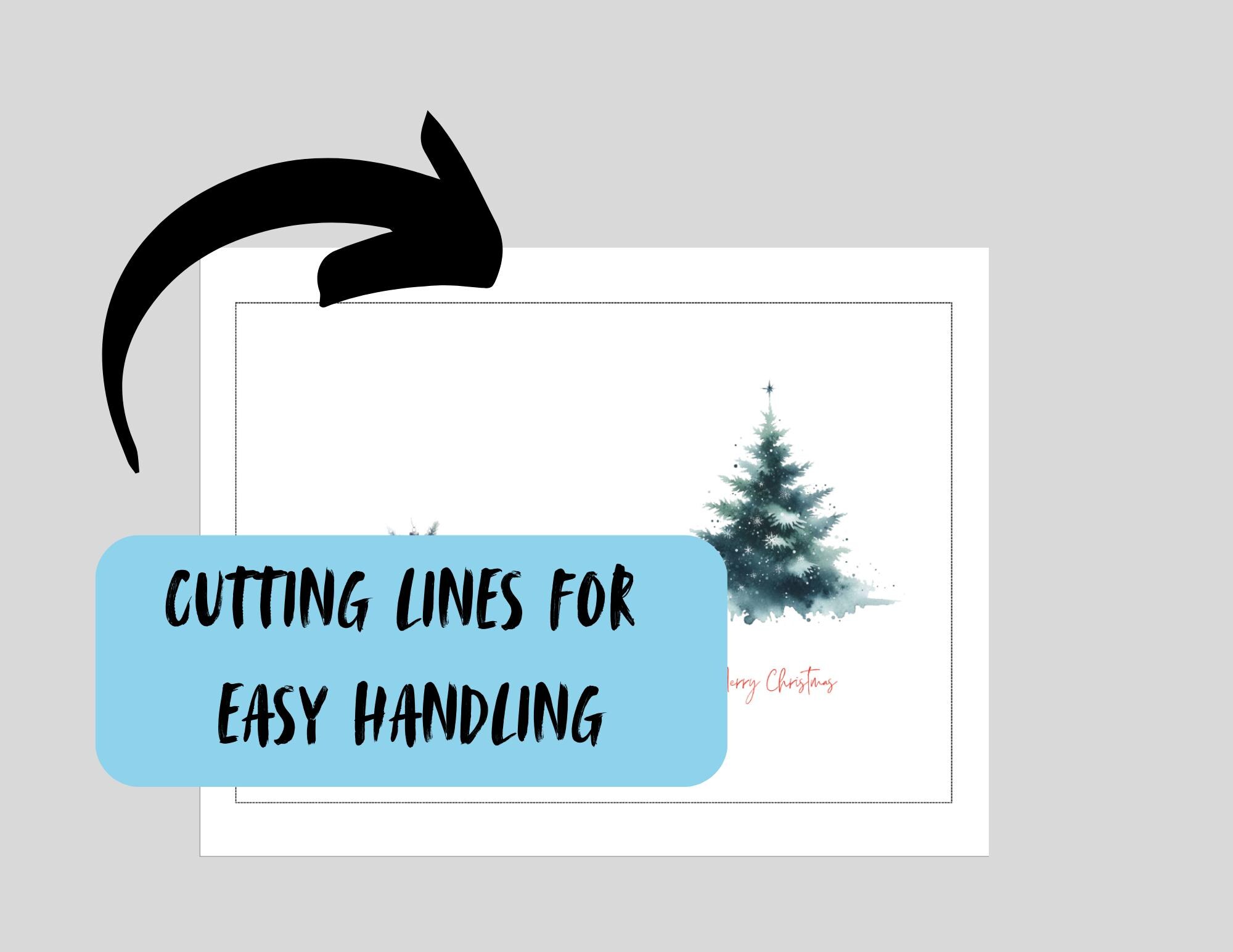 Printable Christmas Card Watercolor Holiday Card Download Xmas Merry ...